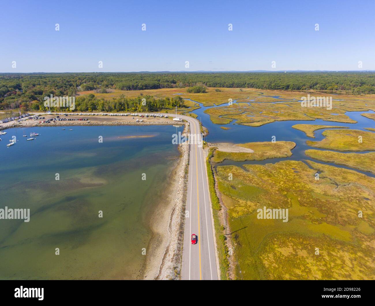 Ocean Boulevard at Rye Harbor aerial view in Rye Harbor State Park in ...