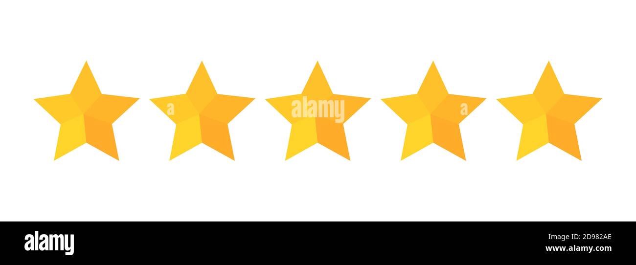Five stars quality rating icon. Vector illustration Stock Vector Image ...