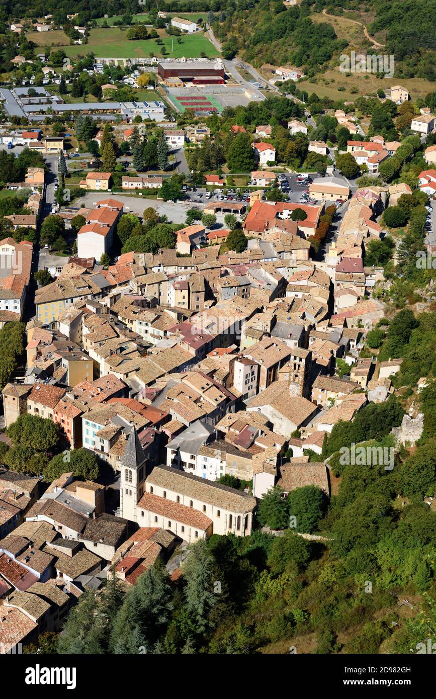 Aerial View over the Popular Tourist Town of Castellane in the Verdon ...