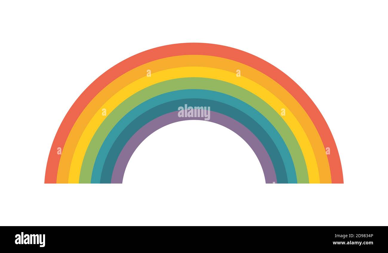 Rainbow icon, retro colors. Vector illustration Stock Vector Image ...