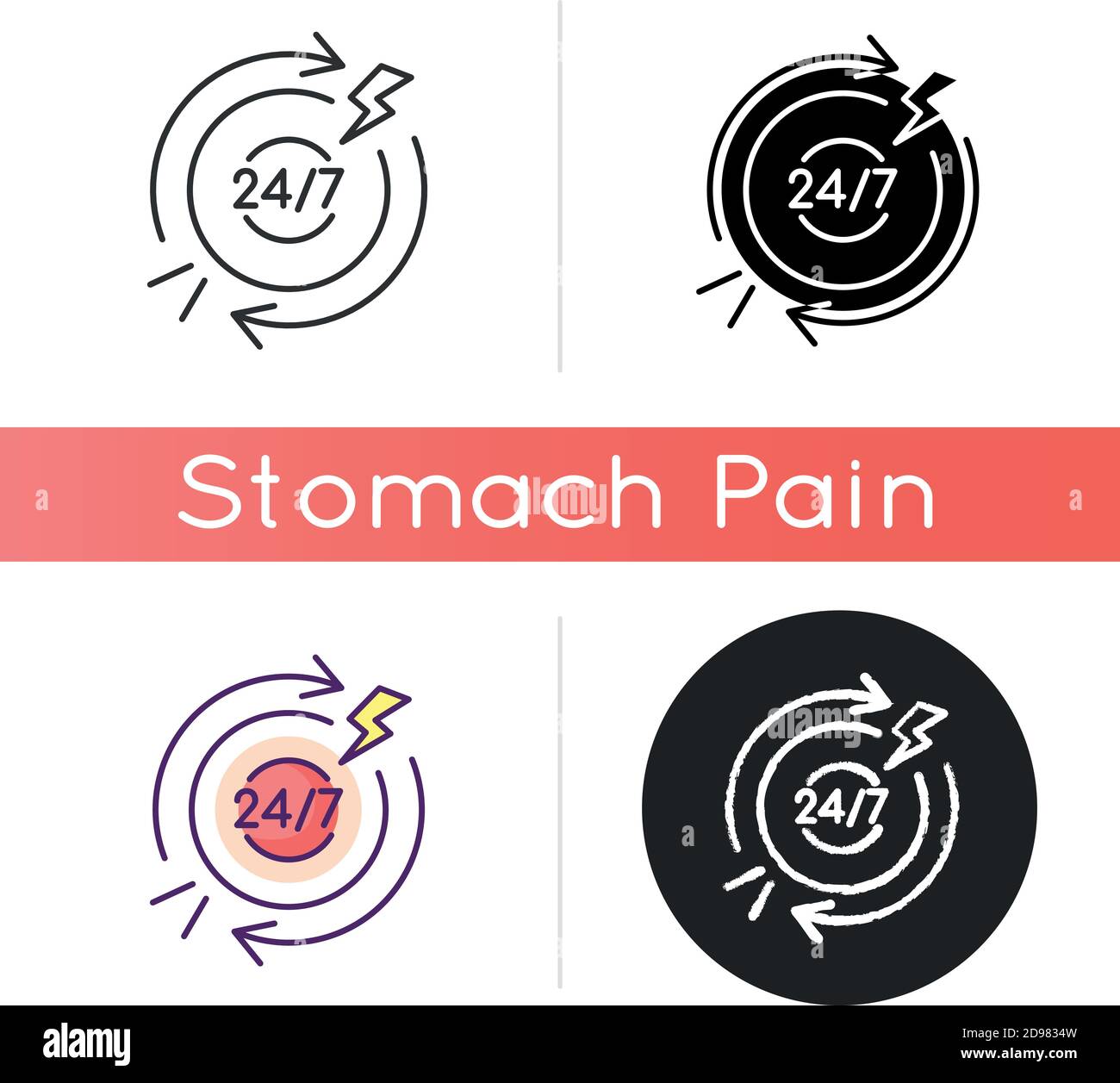 Chronic abdominal pain icon Stock Vector Image & Art - Alamy