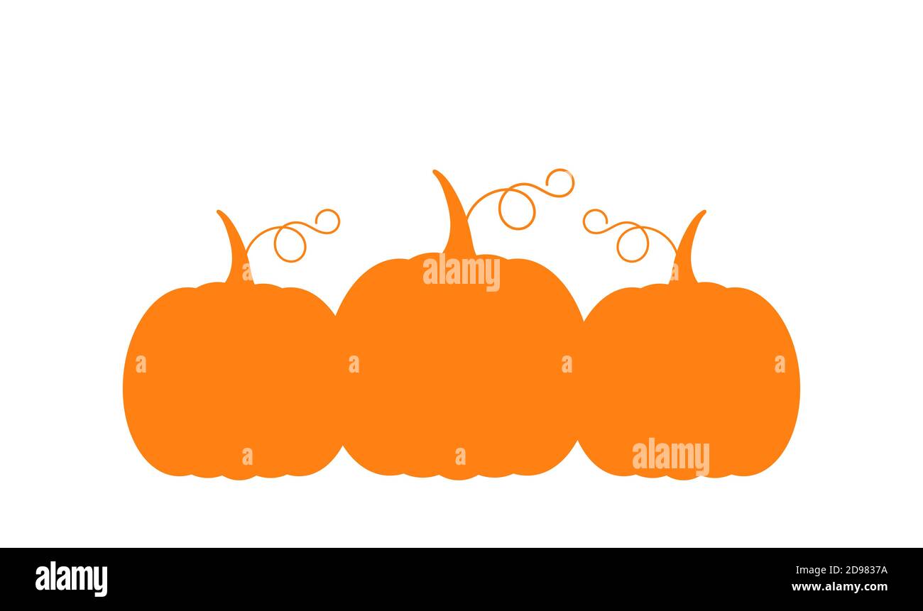 Three pumpkins label symbol. Vector illustration Stock Vector Image ...