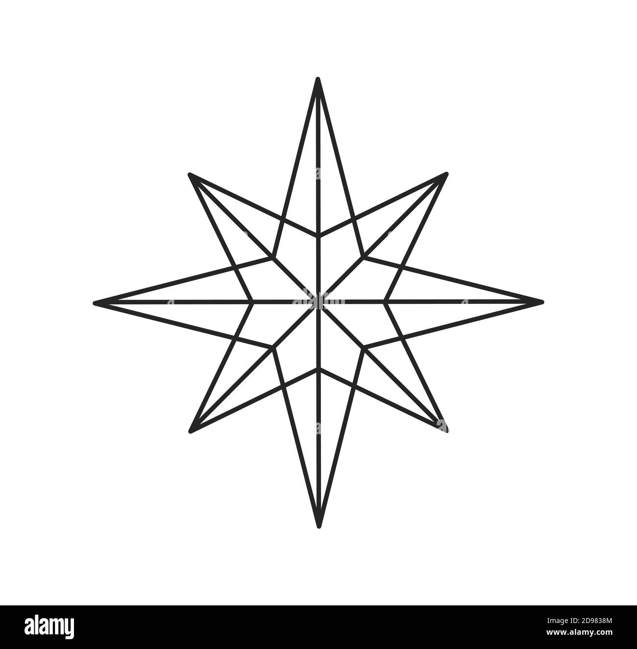 Outline star shape symbol. Vector illustration Stock Vector Image & Art ...