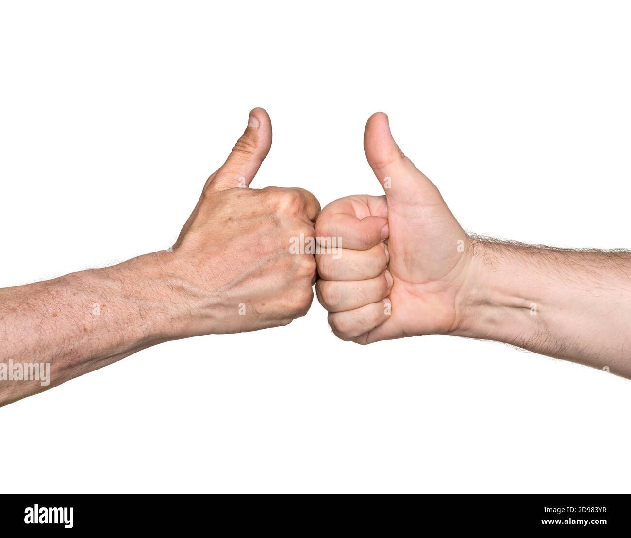 Body part. Thumbs up sign. Isolated on white background Stock Photo - Alamy