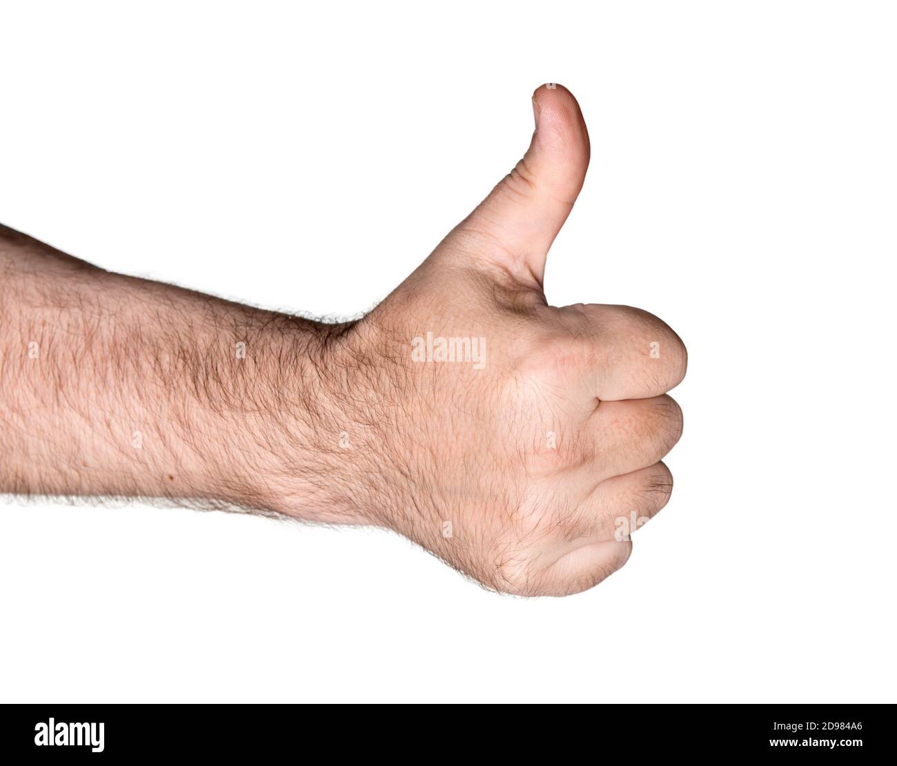 Body part. Thumb up sign.Isolated on white background Stock Photo - Alamy