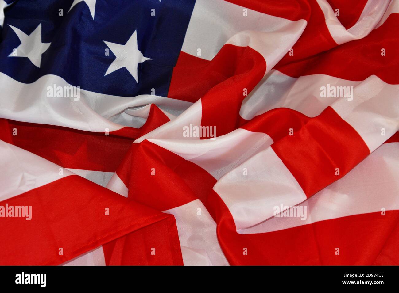 Close-up of on a crumpled American flag Stock Photo - Alamy
