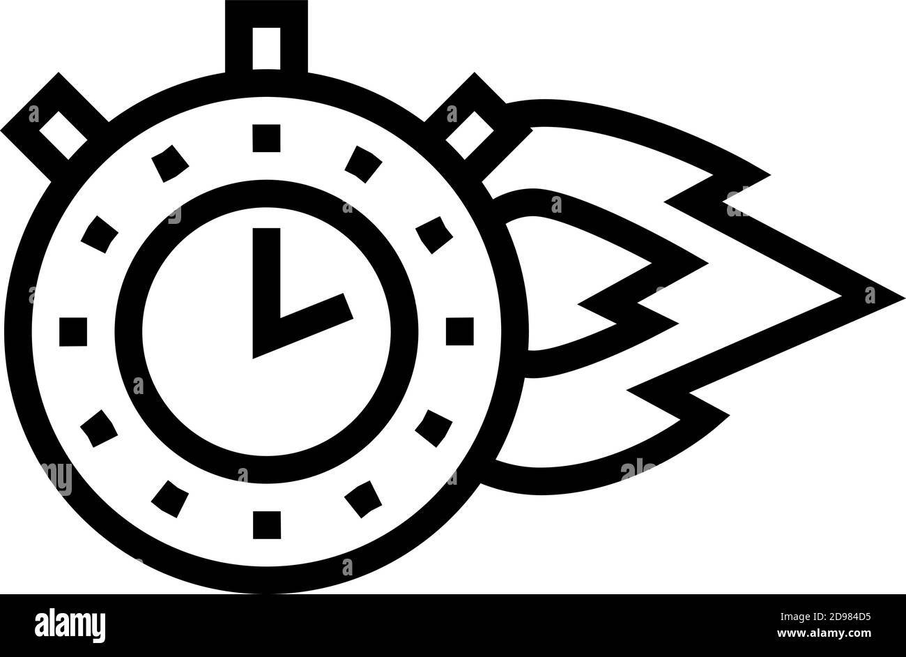 burning time stopwatch line icon vector illustration Stock Vector Image ...
