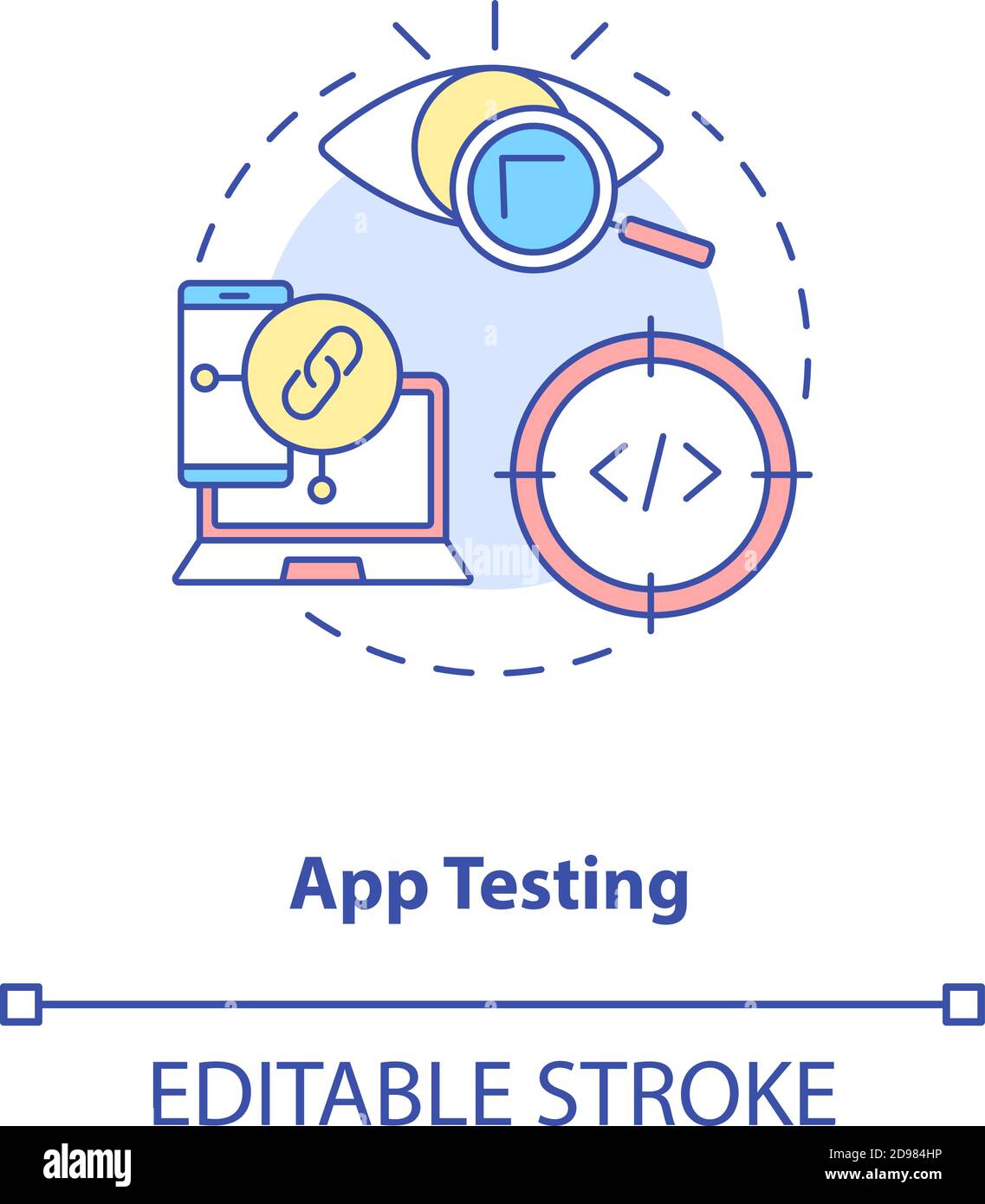 App testing concept icon Stock Vector Image & Art - Alamy