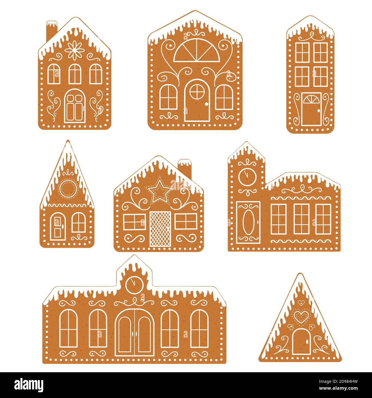 Gingerbread houses illustration hi-res stock photography and images - Alamy