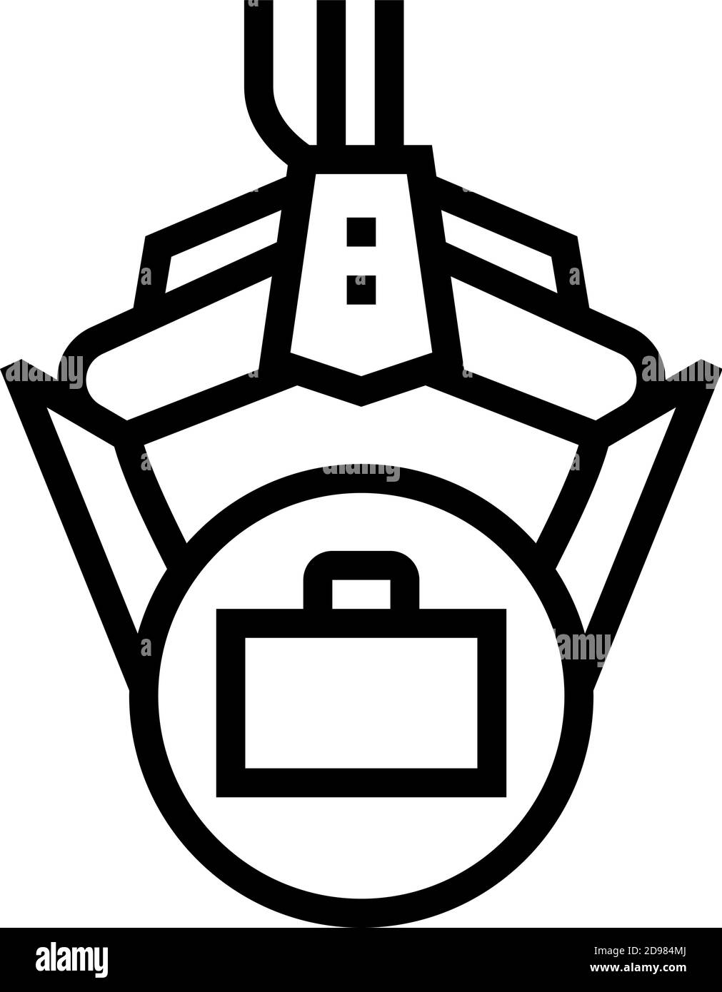 robot arm hold case line icon vector illustration Stock Vector Image ...