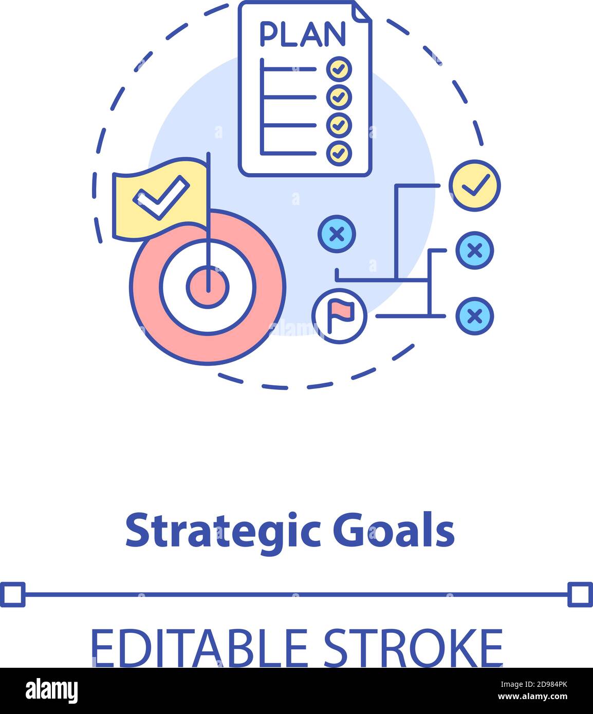 Strategic goals concept icon Stock Vector Image & Art - Alamy