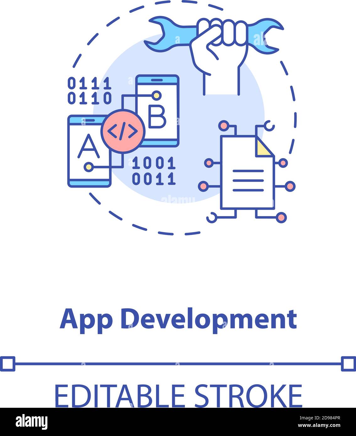 App development concept icon Stock Vector Image & Art - Alamy