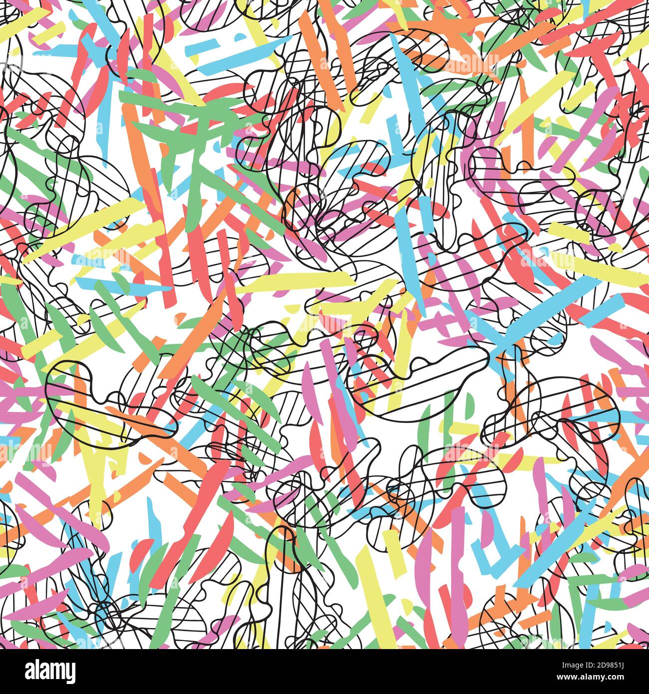 Vector abstract seamless pattern. Texture background, colored and black ...