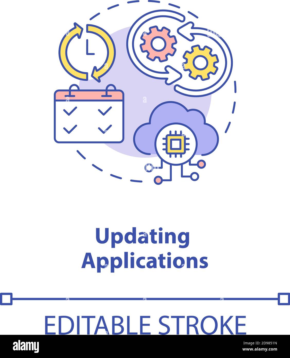 Updating applications concept icon Stock Vector Image & Art - Alamy