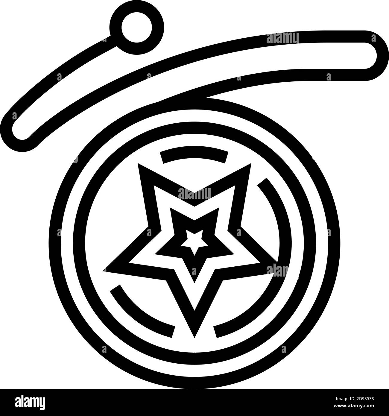 yo-yo play tool line icon vector illustration Stock Vector Image & Art ...