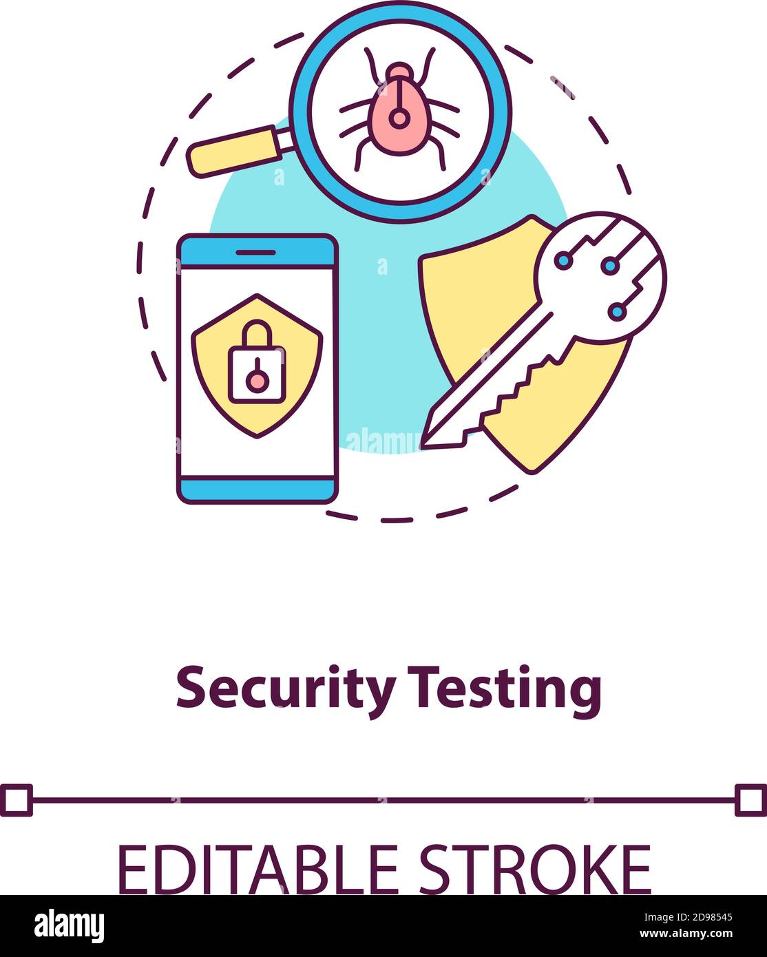 Security testing concept icon Stock Vector Image & Art - Alamy