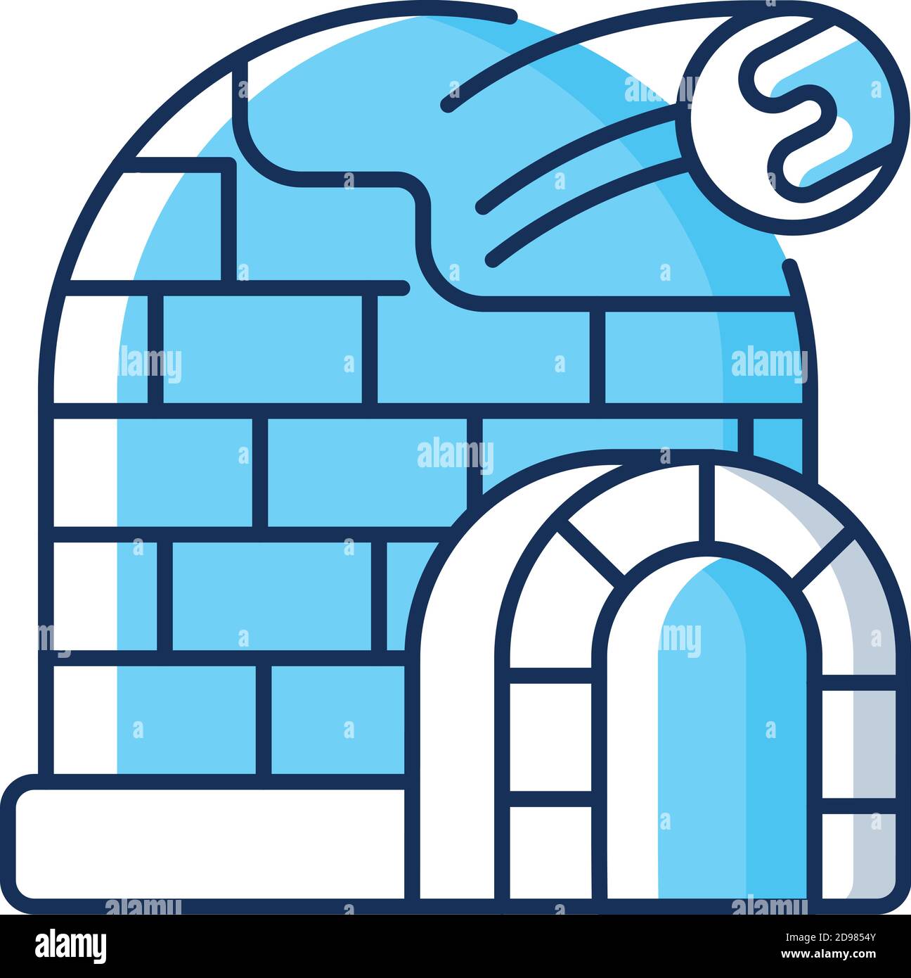 Children building igloo Stock Vector Images - Alamy