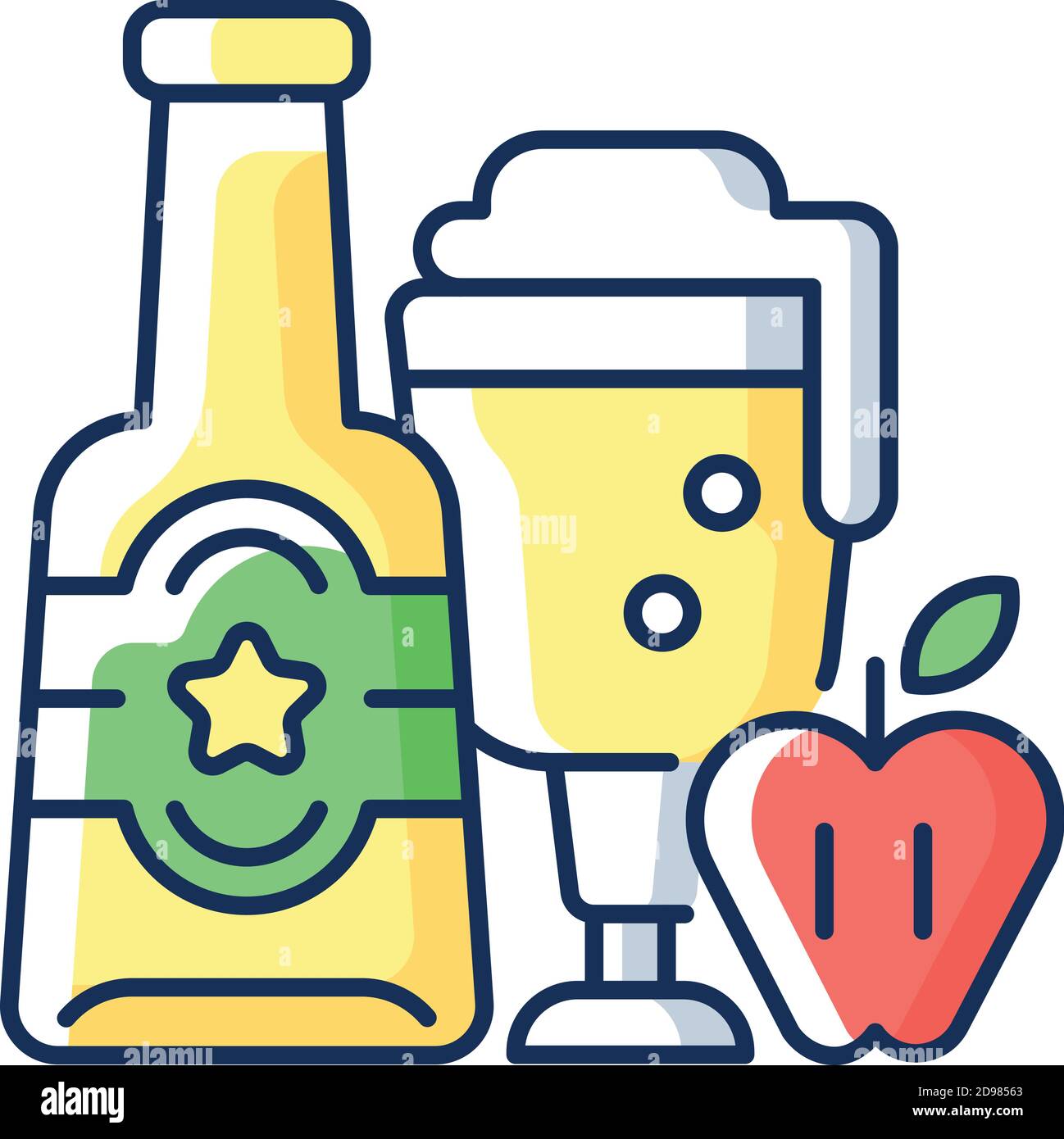 Apple cider RGB color icon Stock Vector Image & Art - Alamy