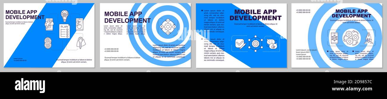 Mobile app development brochure template Stock Vector Image & Art - Alamy