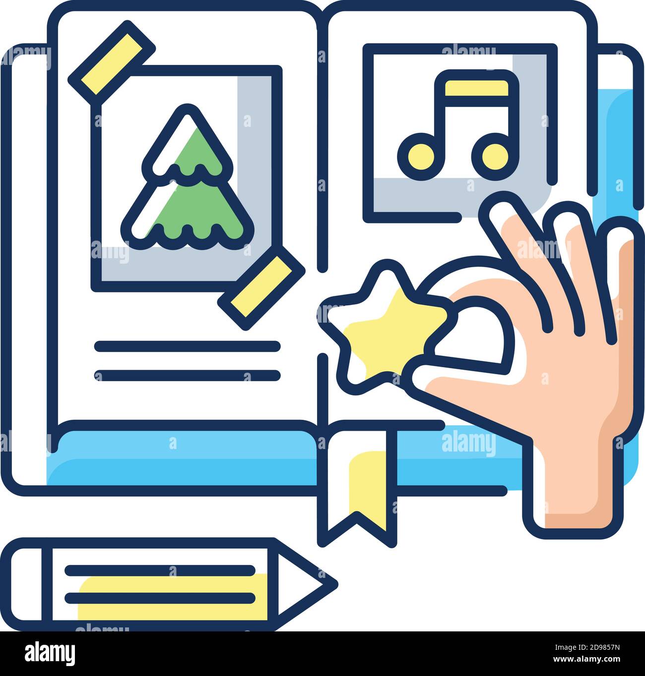 Scrapbook RGB color icon Stock Vector Image & Art - Alamy