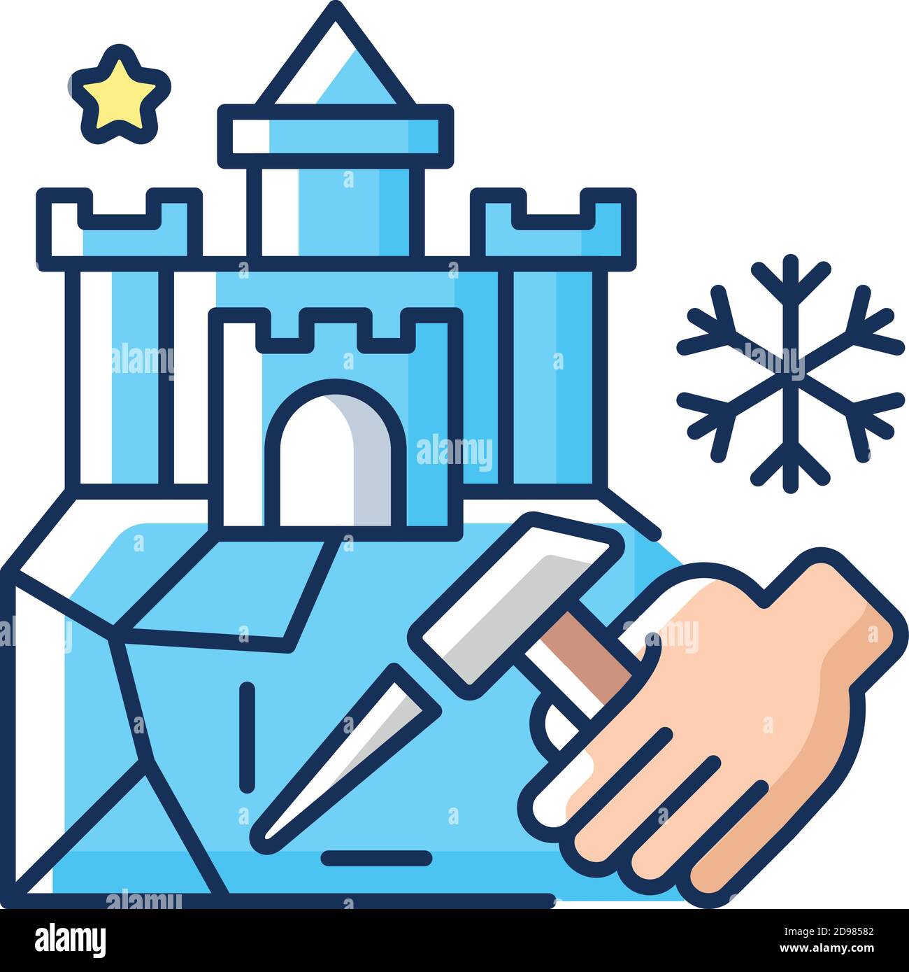 Ice sculpture RGB color icon Stock Vector Image & Art - Alamy