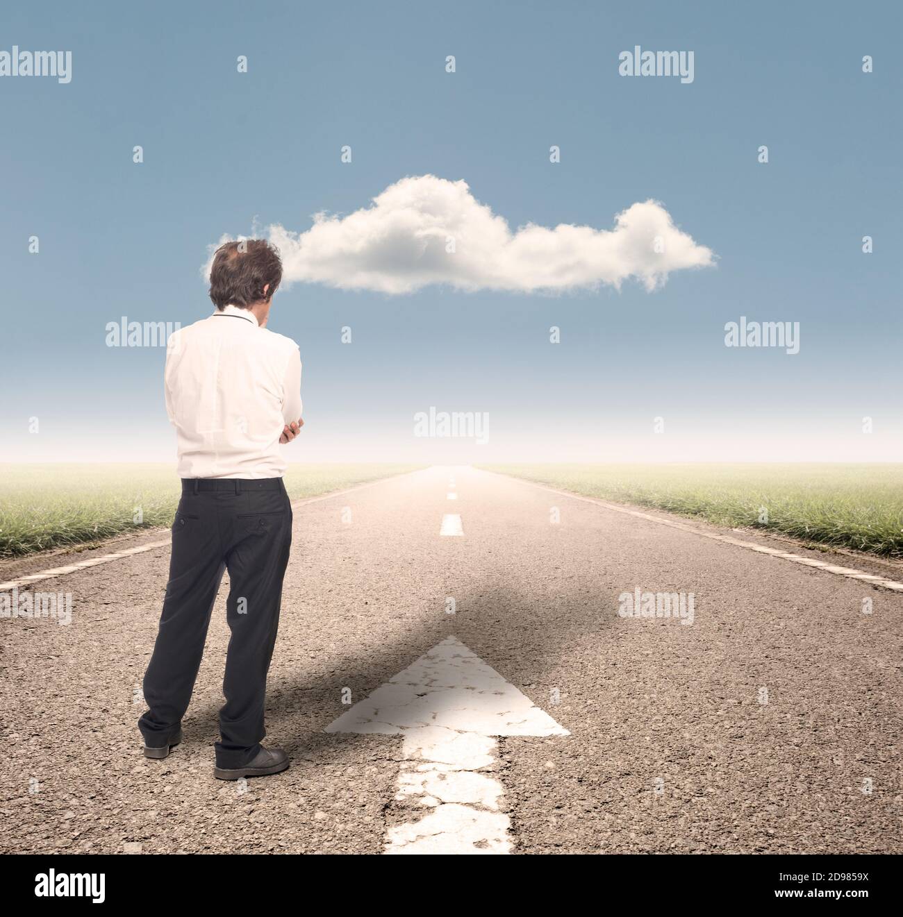 Man standing on freeway road hi-res stock photography and images - Alamy