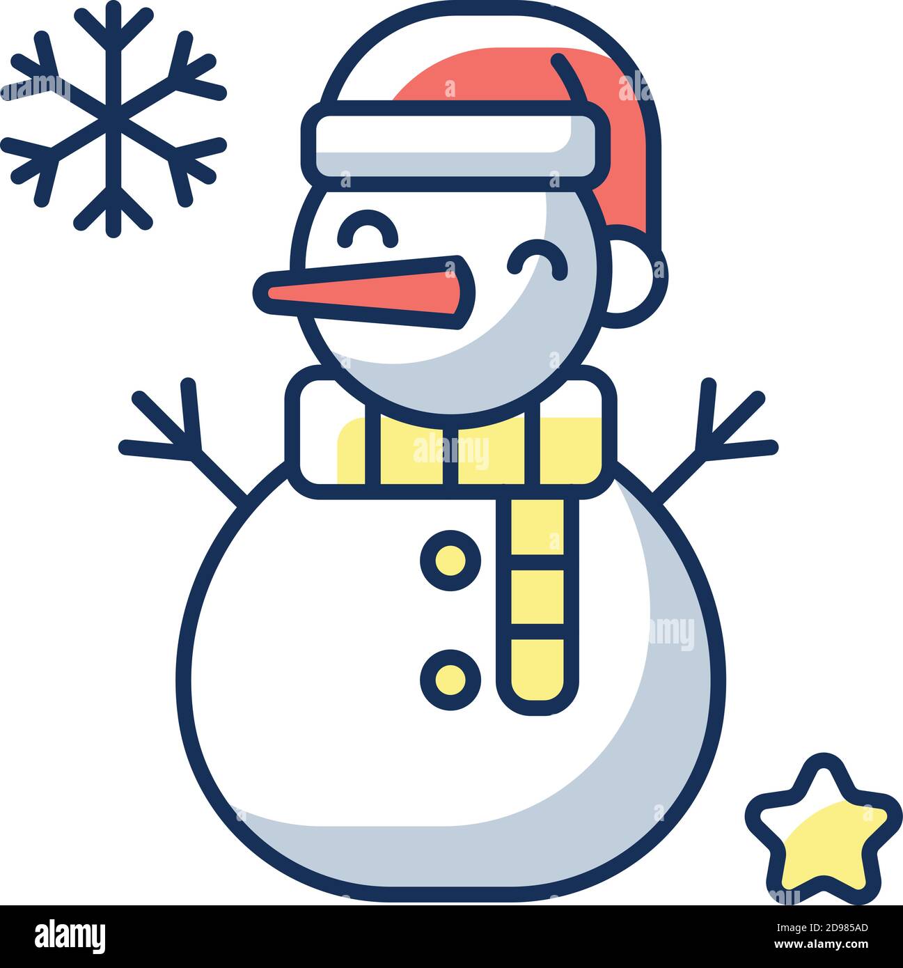 Snowman RGB color icon Stock Vector Image & Art - Alamy