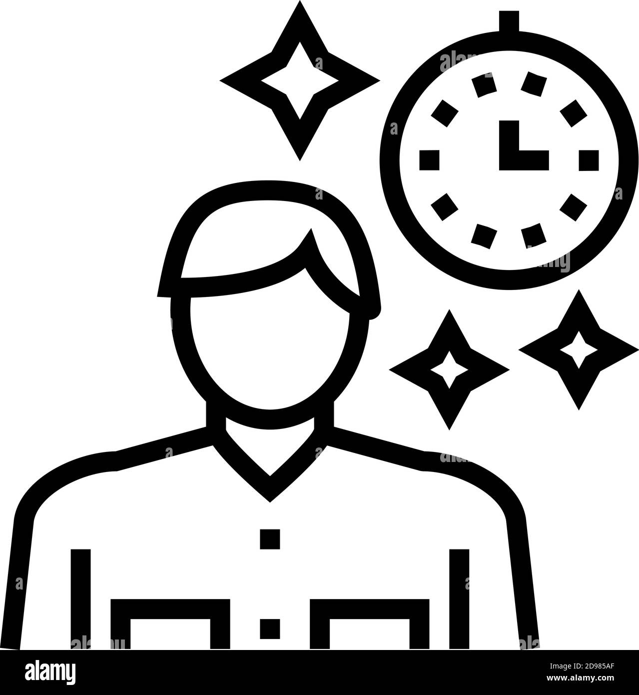 human nostalgia line icon vector illustration sign Stock Vector Image ...