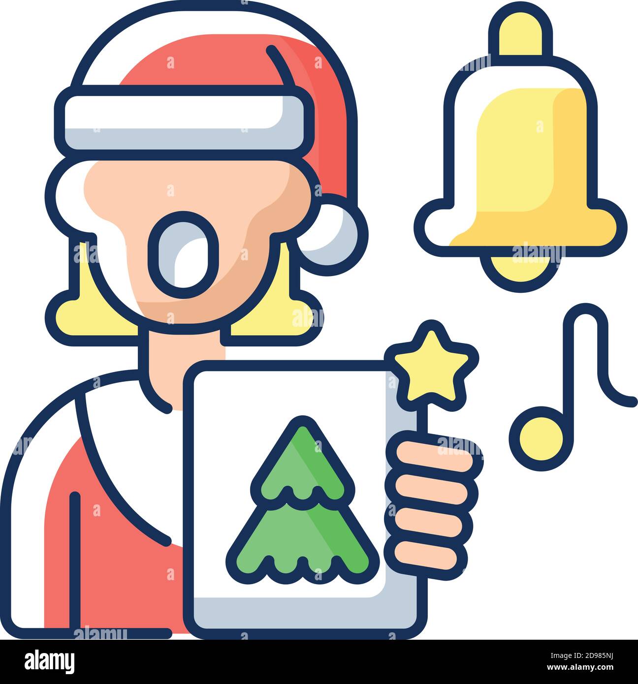 Carol singer illustration Cut Out Stock Images & Pictures - Alamy