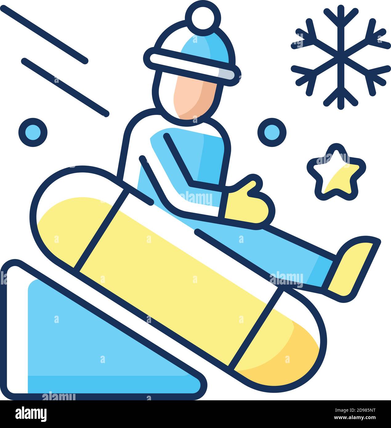 Snow tubing RGB color icon Stock Vector Image & Art - Alamy