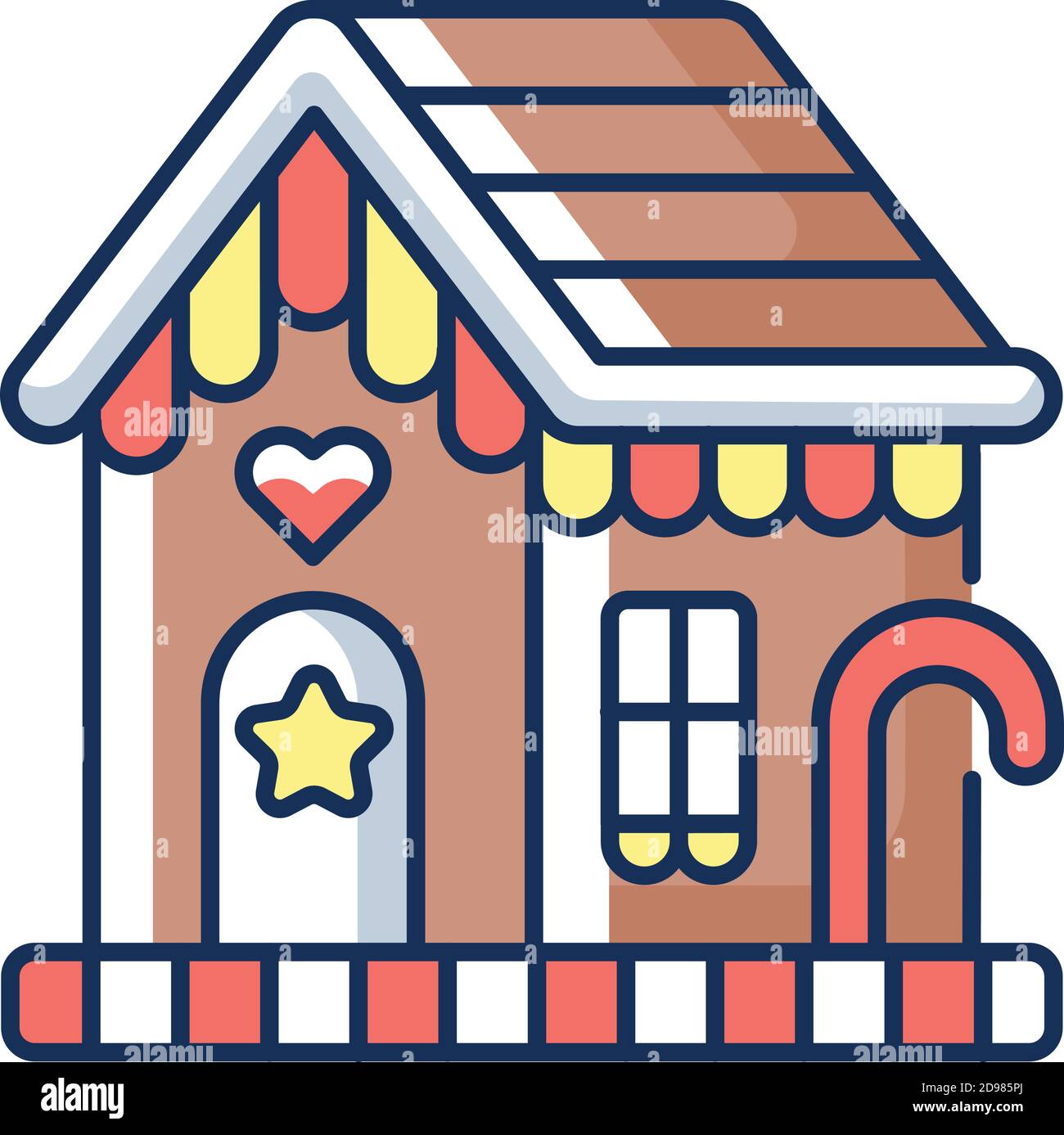 Gingerbread house color icon Stock Vector Images - Alamy