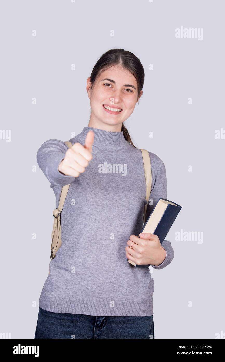 Confident Student Thumbs Up