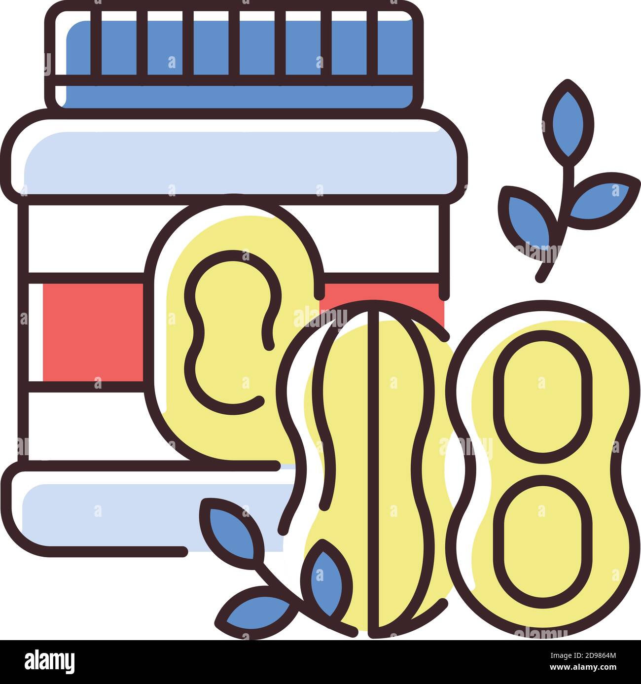 Peanut butter RGB color icon Stock Vector Image & Art - Alamy