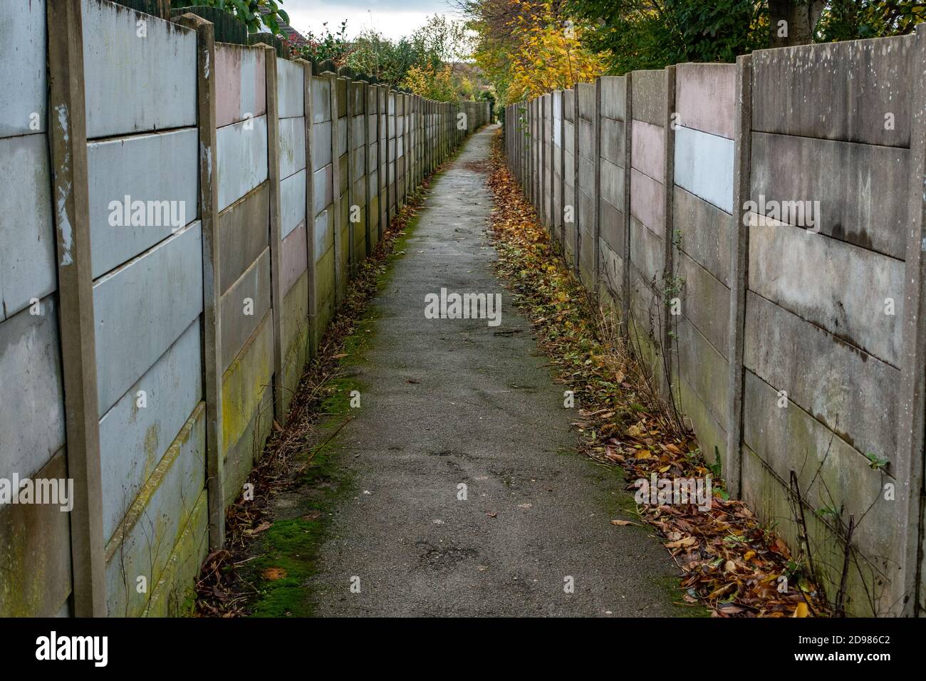 Narrow path shortcut walk Stock Photo - Alamy