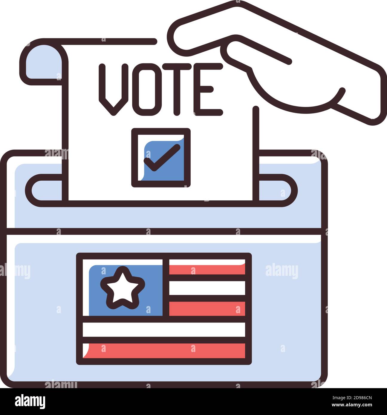 Ballot drop box RGB color icon Stock Vector Image & Art - Alamy