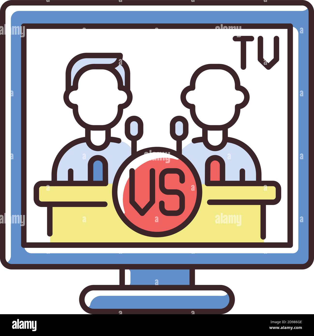 Televised debates RGB color icon Stock Vector Image & Art - Alamy