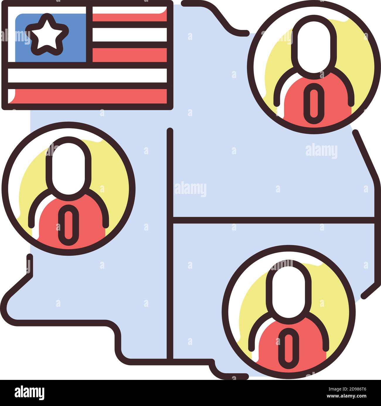 Electoral college RGB color icon Stock Vector Image & Art - Alamy