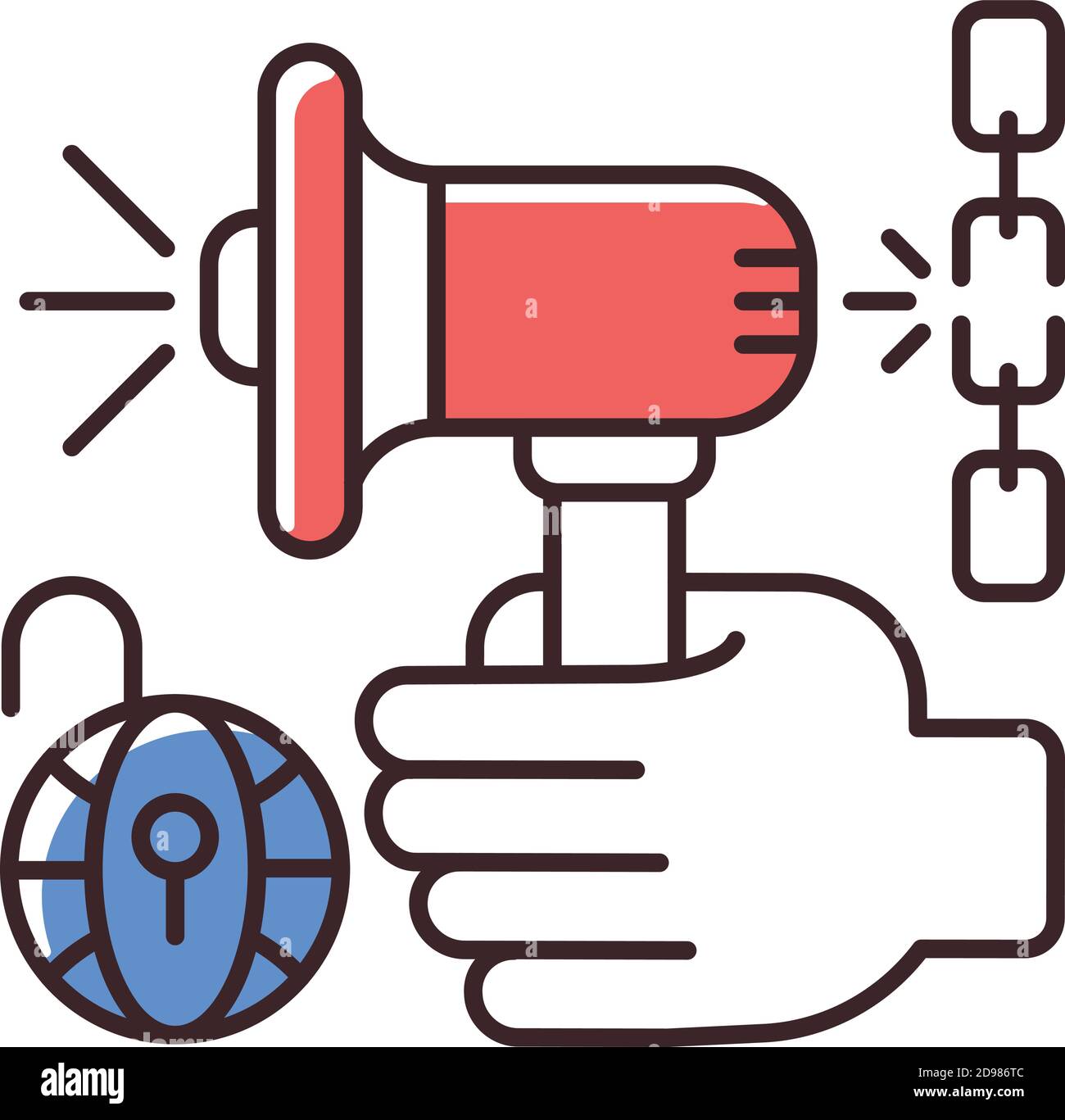 Speech and expression freedom RGB color icon Stock Vector Image & Art ...