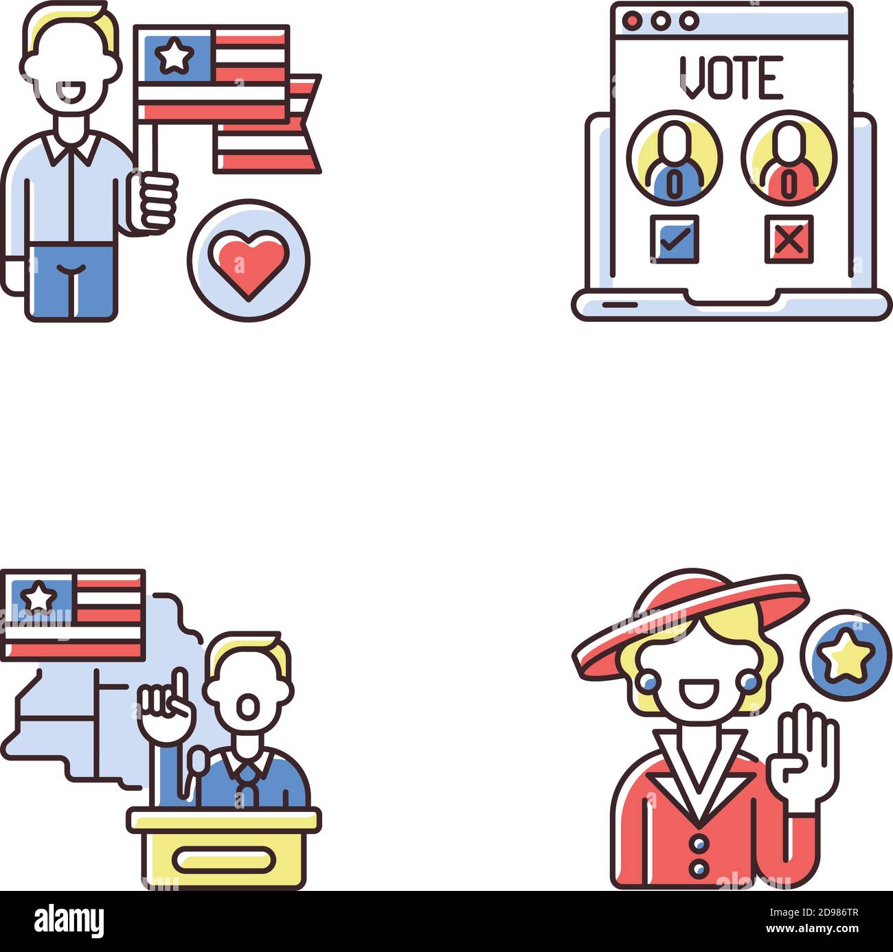 United States RGB color icons set Stock Vector Image & Art - Alamy