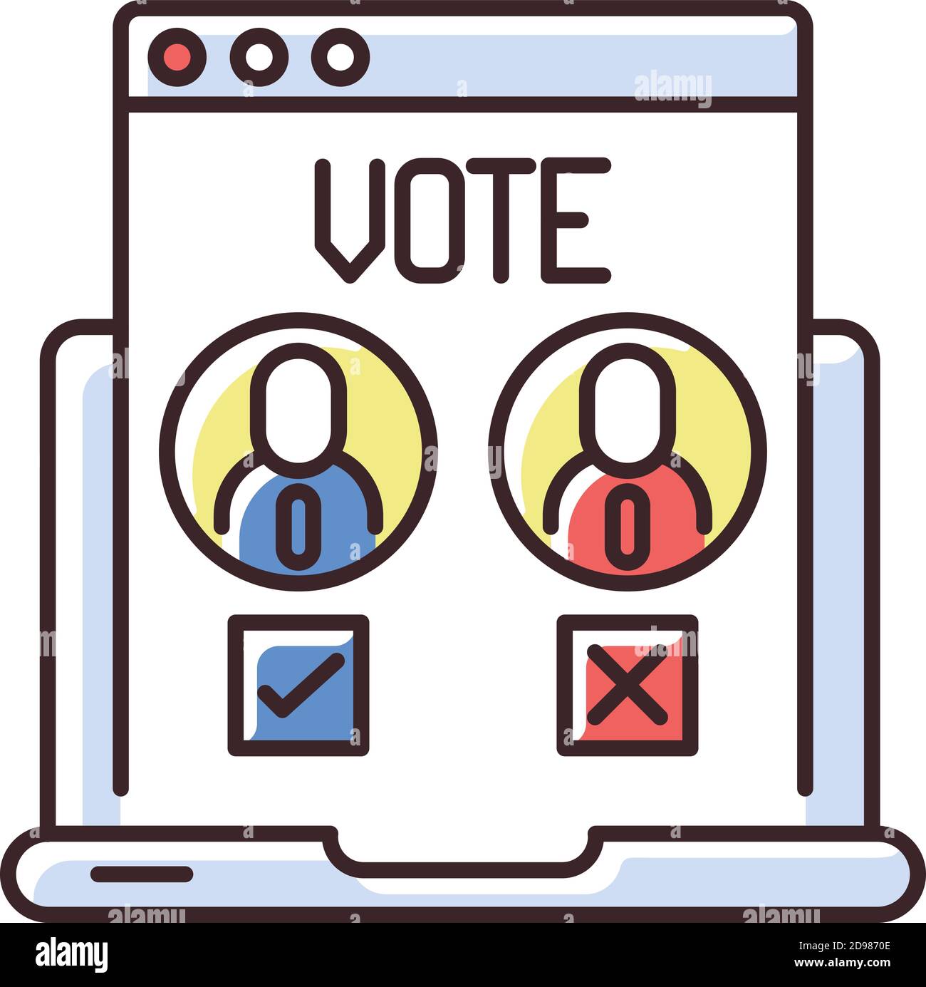 Online voting RGB color icon Stock Vector Image & Art - Alamy