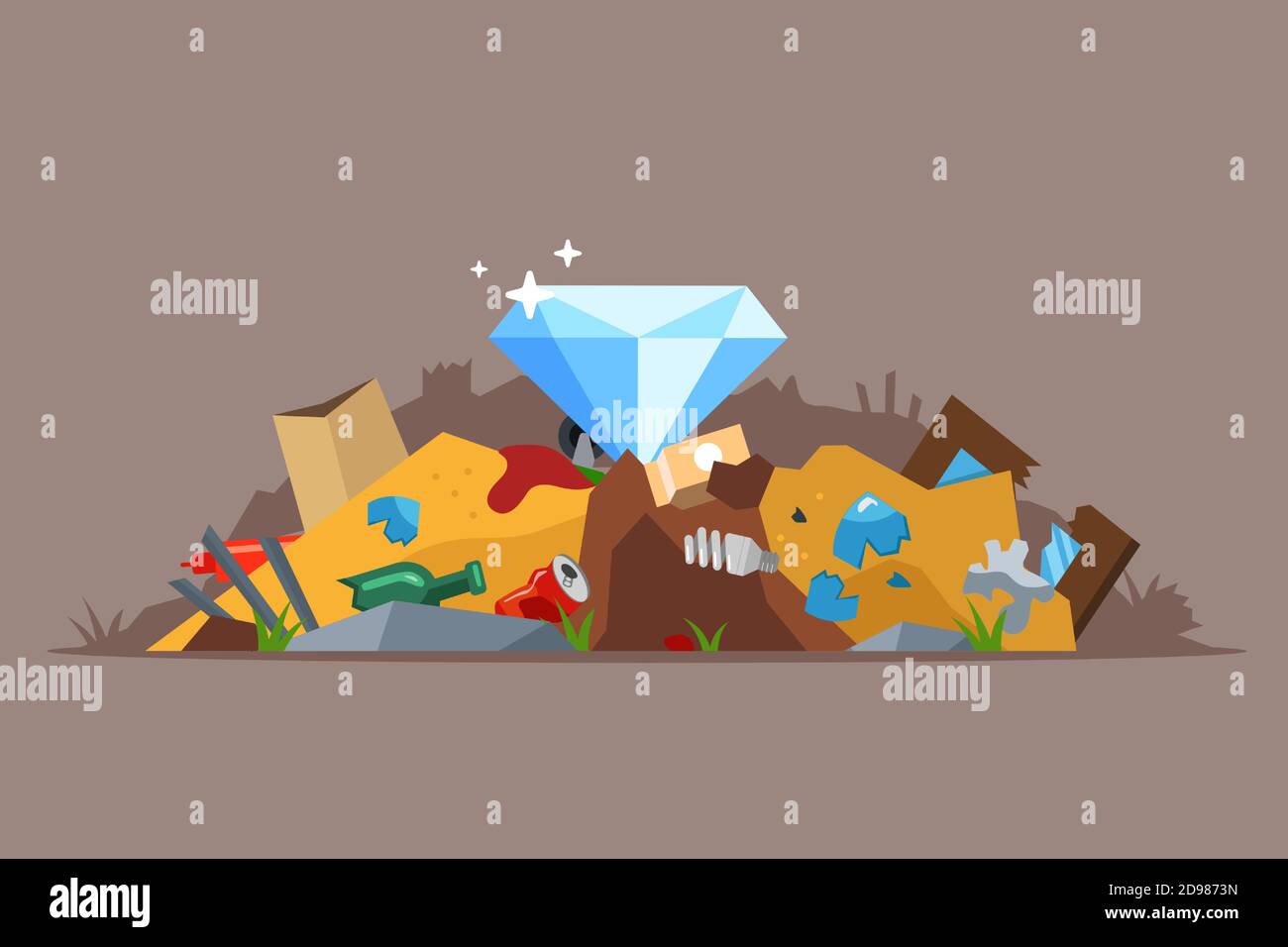 find a diamond in the trash heap. accidentally throw a jewel into the ...