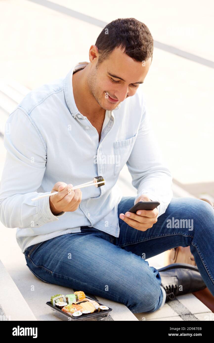 Man eating stairs hi-res stock photography and images - Alamy