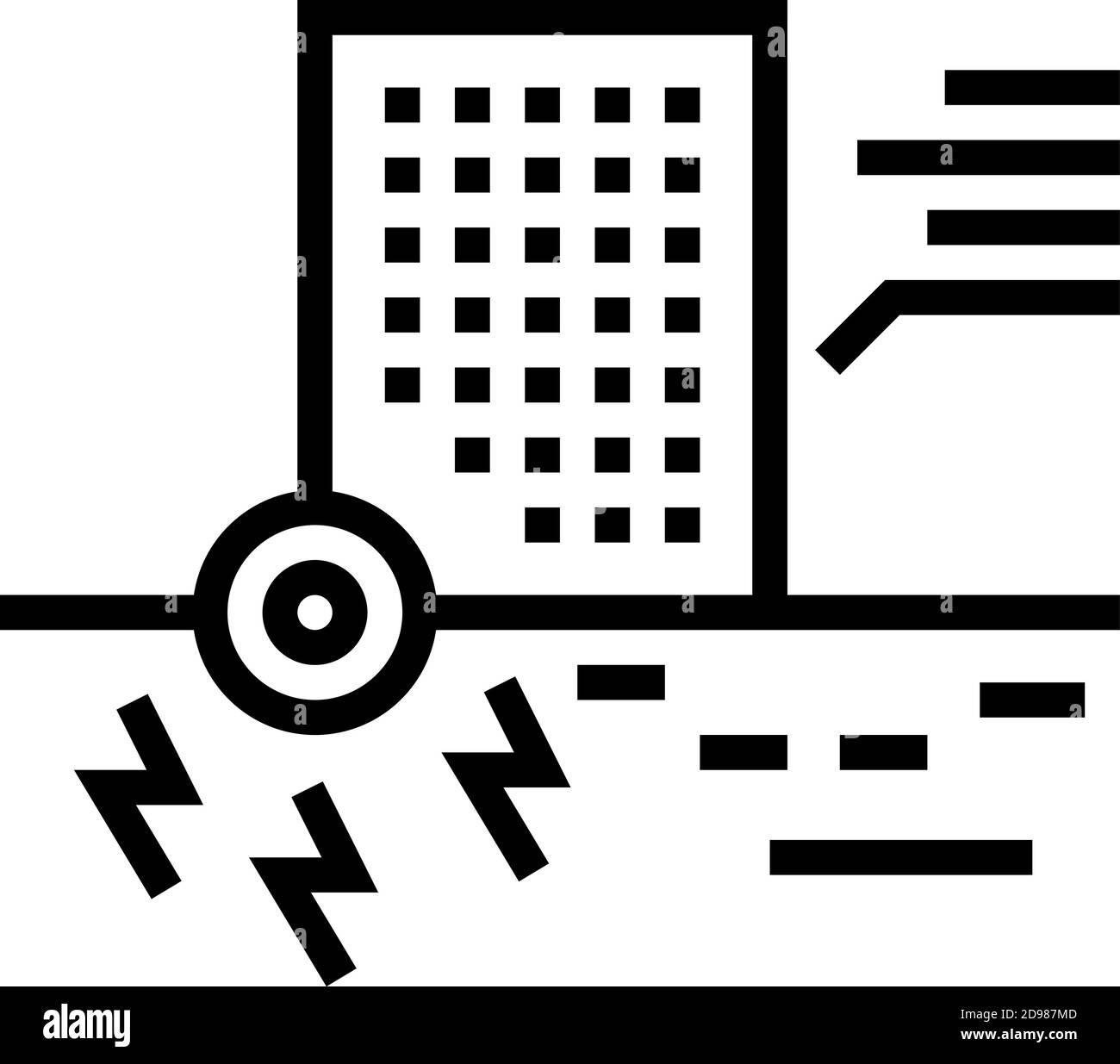 skyscraper seismic resistance line icon vector illustration Stock ...