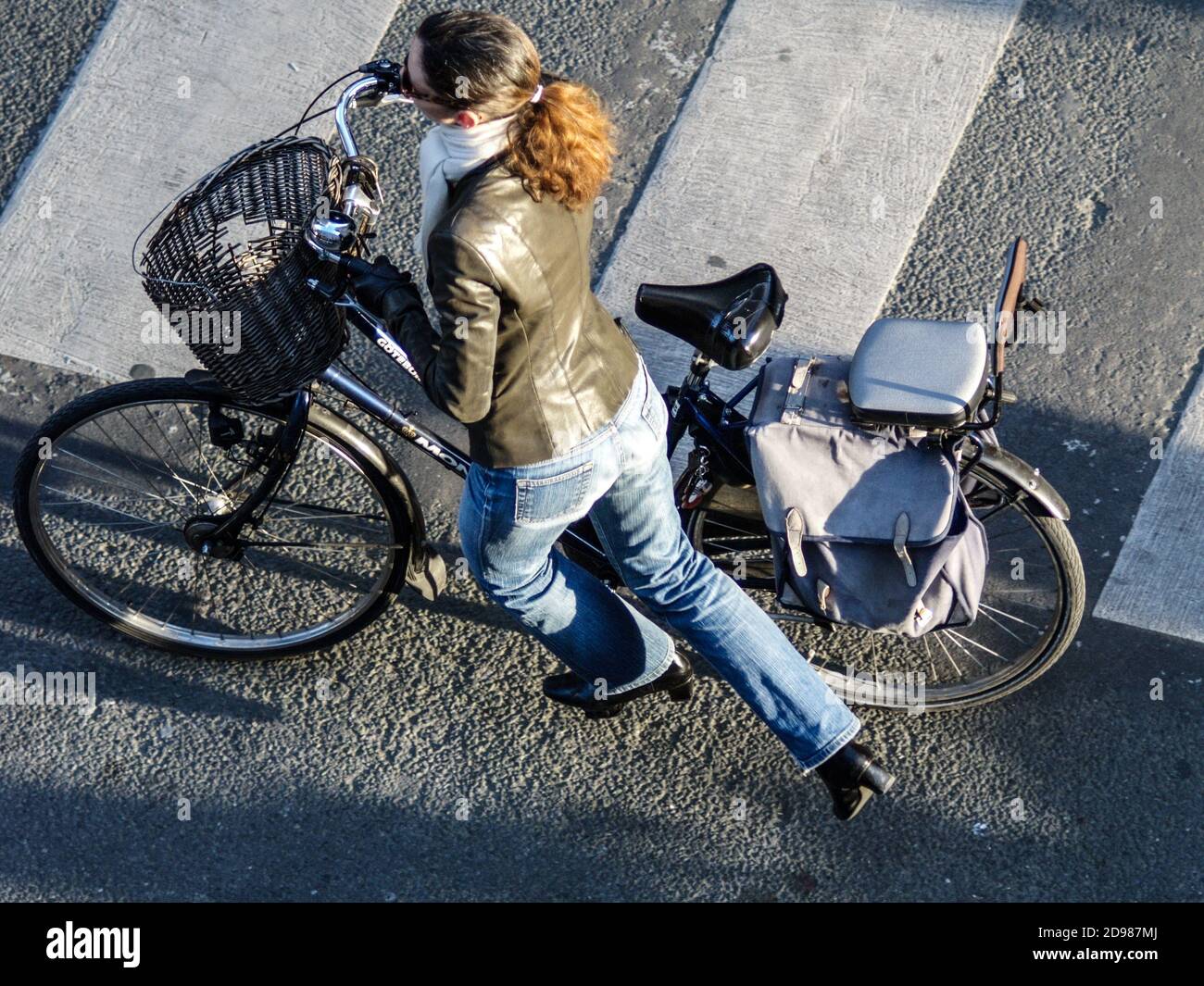 PARIS WOMAN - WOMAN BICYCLE RIDING - PARIS STREET PHOTOGRAPHY © F ...