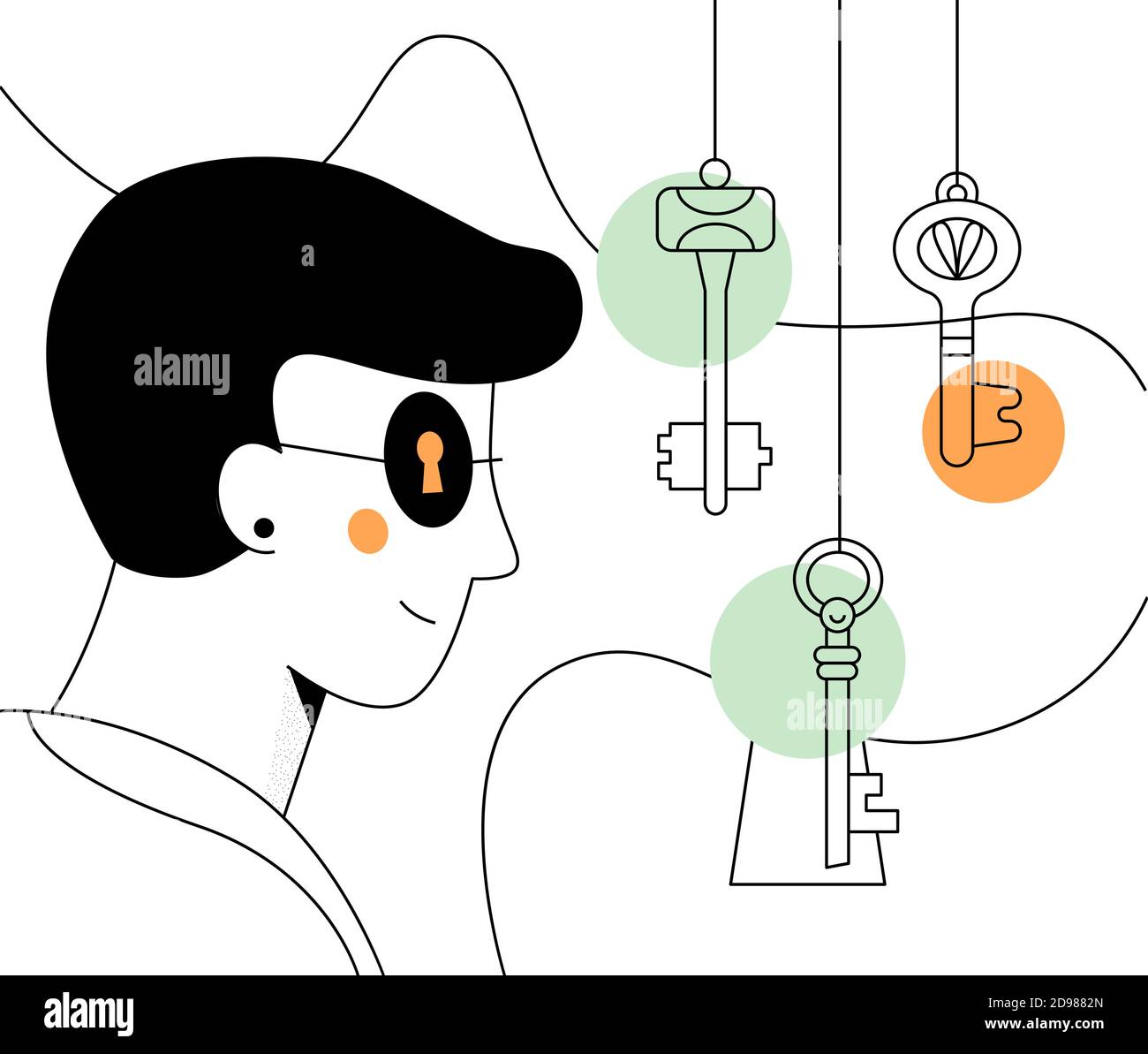 Password protection - modern flat design style illustration Stock ...