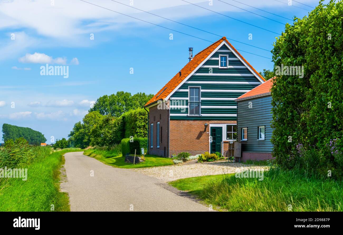 classical dutch countryside house with road, Architecture in Zeeland ...