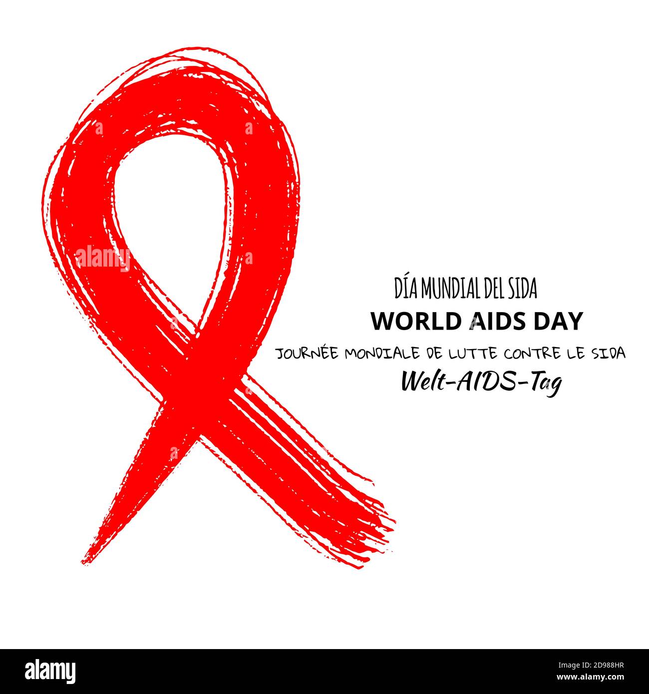 Symbol AIDS stylized red ribbon for World AIDS Day. Perfect for poster ...