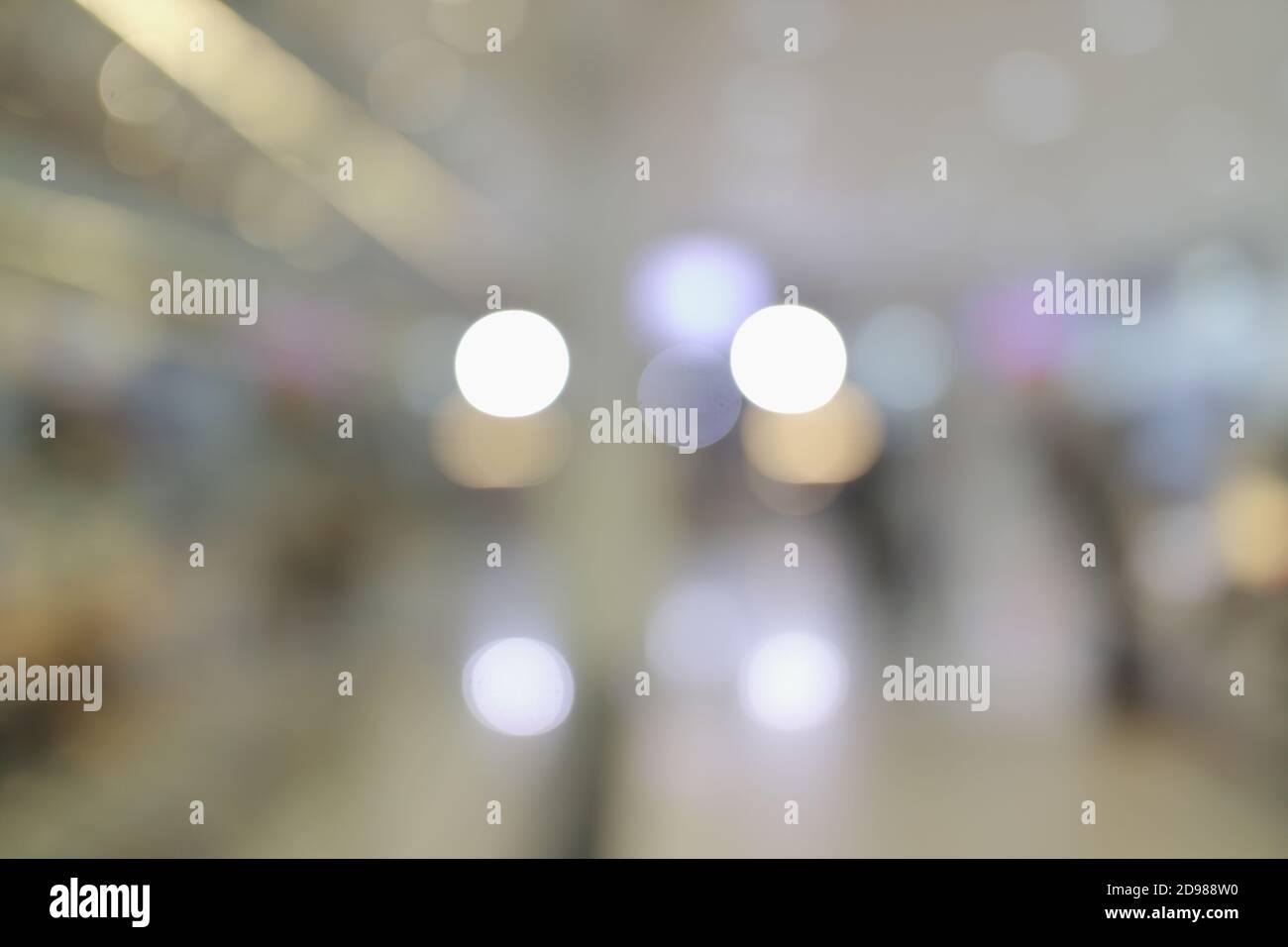 Light bokeh and blur from shopping mall luxury lights Stock Photo - Alamy