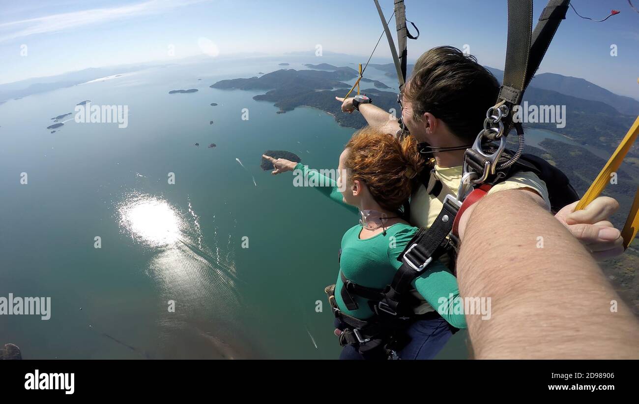 Aerial jumping young woman hi-res stock photography and images - Alamy