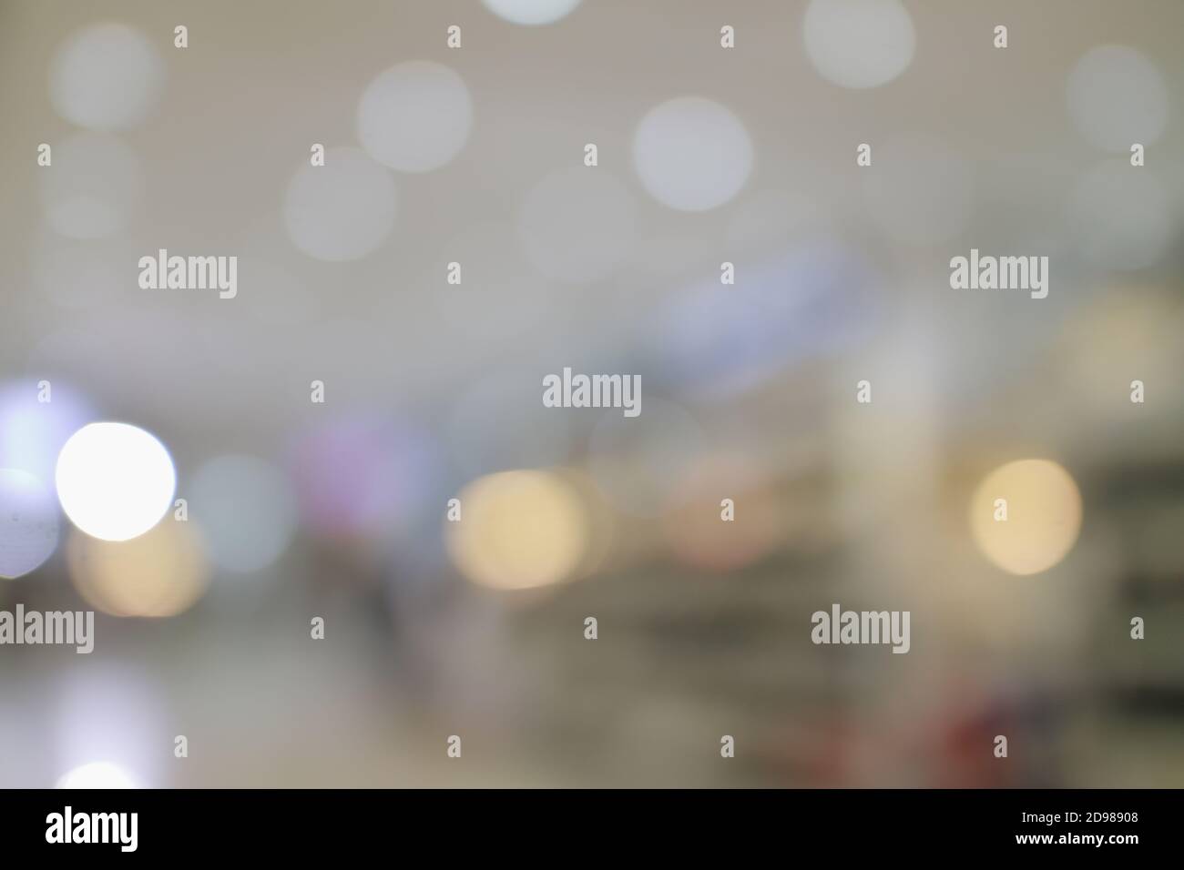 Light bokeh and blur from shopping mall luxury lights Stock Photo - Alamy